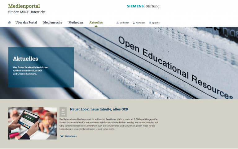 Siemens Stiftung Archive | OERinfo – Informationsstelle OER
